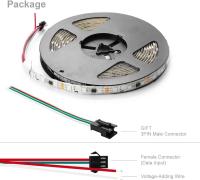 China WS2811 IC=RGB IC Addressable Dream Color LED Strip 60LEDs/m IP65 Splash Proof white PCB Flexible DC12V Chasing Effect for sale