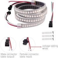 China WS2812B RGB 5050SMD Individual Addressable Flexible Full Color LED Strip Dream Color IP67 waterproof DC5V strip light for sale