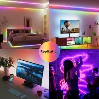China RGB Smart IC COB LED Strip Light Addressable 16.4ft/5m 24V Color Flowing Strip Light Multicolor Flexible Tape Light Kit for sale
