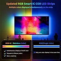 China RGB WS2811 IC COB LED Strip Lights Addressable Chasing Color RGB LED Multicolored Strips for Home DIY Lighting Projects for sale