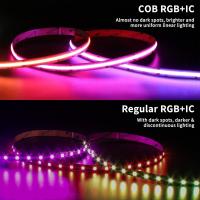 China RGB WS2811 IC COB LED Strip Lights Addressable Chasing Color RGB LED Multicolored Strips for Home DIY Lighting Projects for sale