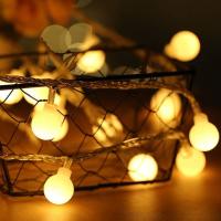 China Globe String bulb Lights Battery Operated, 16.4ft 50 LED Small Ball Fairy Lights with Remote & Timer for sale