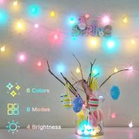 China LED String Lights 16 Color Changing Globe Balls Indoor String Light with Remote Multicolor Fairy Lights Strings for sale