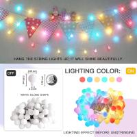 China LED String Lights 16 Color Changing Globe Balls Indoor String Light with Remote Multicolor Fairy Lights Strings for sale
