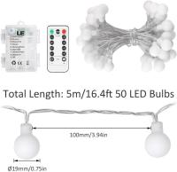 China Globe String Lights Indoor Outdoor 100 Led Fairy Lights 8 Modes Colorful Remote USB String Lights for Bedroom for sale