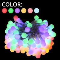 China Globe String Lights Indoor Outdoor 100 Led Fairy Lights 8 Modes Colorful Remote USB String Lights for Bedroom for sale