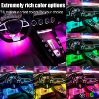 China USB RGB Car LED Lights Strip Interior LED Lights for Cars 4 Music Sync Effects with IR Remote Controller for sale