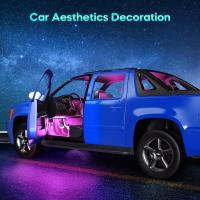 China USB RGB Car LED Lights Strip Interior LED Lights for Cars 4 Music Sync Effects with IR Remote Controller for sale