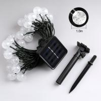China Outdoor Solar String Lights 45.5Ft 60 LED Solar Powered String Lights Crystal Ball Lights Solar Fairy Patio lights for sale