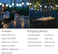 China Outdoor Solar String Lights 45.5Ft 60 LED Solar Powered String Lights Crystal Ball Lights Solar Fairy Patio lights for sale