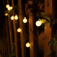 China Outdoor Solar String Lights Solar Powered Warm White String Lights Crystal Ball Lights Solar Fairy Patio lights for sale