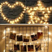 China Photo Clip String Lights Fairy Lights for Bedroom, USB Plug in Indoor String Lights, Twinkle Lights for Party Decor for sale