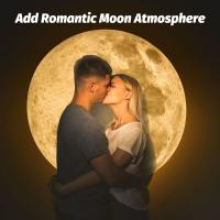 China USB Charging Moon Lamp with 3 Lighting Color  Angle Bendable Brightness Adjustable Moon Atmosphere Projector night light for sale