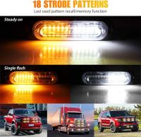 China Emergency Strobe Lights Amber White LED Sync Feature Strobe Warning Flashing Light Caution Construction Hazard Light Bar for sale