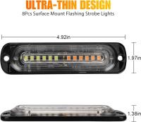 China Emergency Strobe Lights Amber White LED Sync Feature Strobe Warning Flashing Light Caution Construction Hazard Light Bar for sale