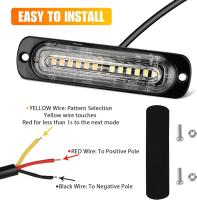 China Emergency Strobe Lights Amber White LED Sync Feature Strobe Warning Flashing Light Caution Construction Hazard Light Bar for sale