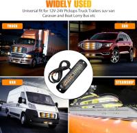China Emergency Strobe Lights Amber White LED Sync Feature Strobe Warning Flashing Light Caution Construction Hazard Light Bar for sale