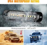 China Emergency Strobe Lights Amber White LED Sync Feature Strobe Warning Flashing Light Caution Construction Hazard Light Bar for sale