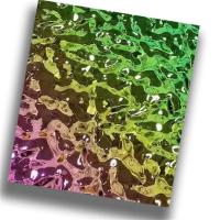 China 304 316 Stainless Steel Water Ripple Sheet 0.3-3.0mm Thickness PVD Gold Mirror Finish for Decorative Applications for sale