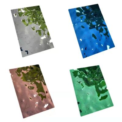 China ASTM AISI Water Ripple Stainless Steel Sheet 0.15-80mm Thickness 304 316 Mirror Finish Decorative for sale