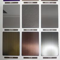 China 201 Mirror Colored Stainless Steel Sheet 0.8mm PVD Coated with Water Ripple Pattern for Architectural Applications for sale