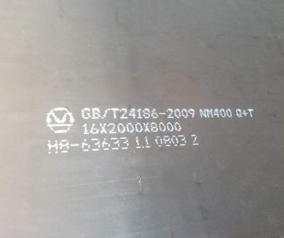 China Mn13 High Manganese Wear Resistant Steel Plate GB/T 24186-2009 16mm for sale