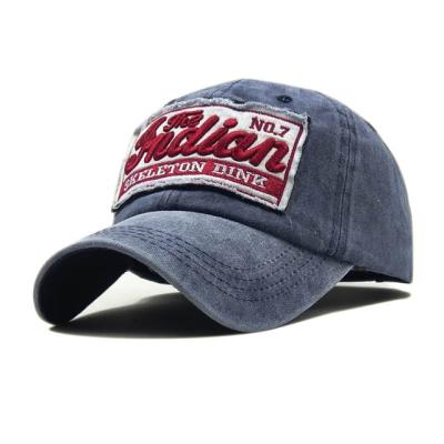 China COMMON Washed Caps Gorras Women Embroidery Letter Snapback Hats Baseball Cap Denim Bone Dad Hat 100% Cotton Washed For Men for sale