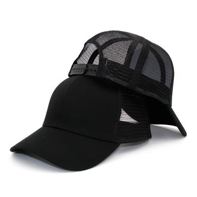 China New Drop Shipping COMMON Hat Drop Type Solid Cotton Trucker Hat For Men Women Cool Black White Baseball Cap Mesh Snapback Dad Hats Summer for sale