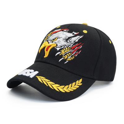 China Wholesale Eagle Caps Adjustable Black Casual Trucker Hat Letter Embroidery Sports Hat Men Baseball Cap for sale