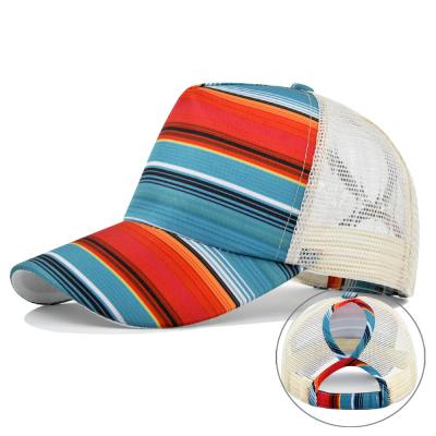 China COMMON 2022 Summer Printed Sports Cap Custom Women Mesh Baseball Cap Unisex Designers Cap for sale