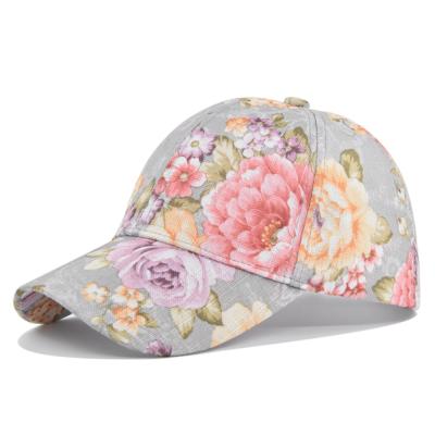 China COMMON 2022 Summer Printed Sports Cap Custom Women Mesh Baseball Cap Unisex Designers Cap for sale