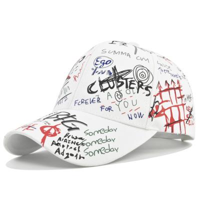 China COMMON Logo High Quality Female Male Outdoor Custom Print Hat Customized Graffiti Baseball Cap Sports Hat Gorras for sale