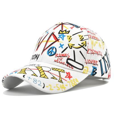 China 2022 JOINT Unisex Summers Printed Hip Hop Gorras Black Hat Snapback Graffiti Boys Hats Wholesale Baseball Cap for sale