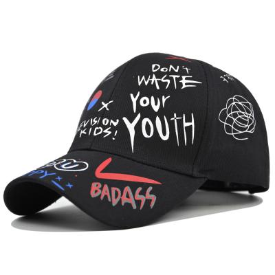 China Wholesale high quality JOINT summer girls boys graffiti hat with print women sports Gorras baseball cap for sale
