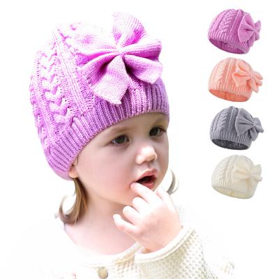 China COMMON Skully Logo Beanies Wool Casual Slouchy Warm Hat Solid Color Winter Hat Knitting Cute Hats Caps Kids for sale