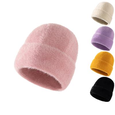 China 2021 Wholesale Custom Slouchy Beanie Knitted Hat OEM Label Solid Color Winter Mens Womens Beanies Hat Beanies for sale