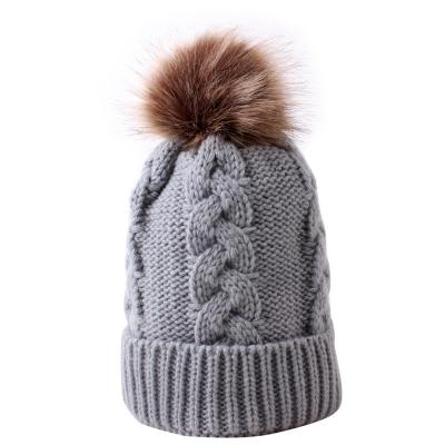China COMMON pom pom knit Beanie Custom Wholesale Winter Women's unisex men's hats Merino wool fleece for boys girls hats for sale