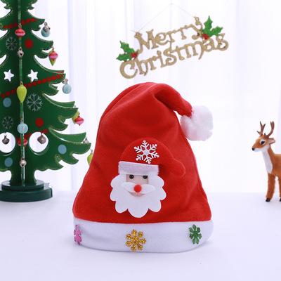 China Christmas Gifts New Year Decoration Hat Navidad Sombreros Kids Xmas Skullies Hat COMMON Santa Claus Skully Hat for sale