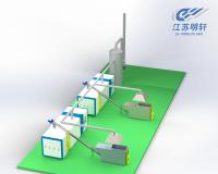 China 3000mm 10T Organic Waste Disposal Machine Kitchen Food Waste Recycling Plant for sale