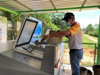 China 500kg 100kg/D Home Food Waste Composting Machine Electric Compost Shredder for sale