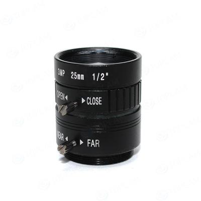 China Industrial Camera Machine Vision Lens Fixed Manual IRIS Focus Zoom Lens C Mount 3MP 25mm HD for sale