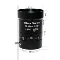 China F2.0 Iris 16-48mm Machine Vision Lens Varifocal IR C M For Bank Supermarket Road Monitoring for sale