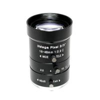 China F2.0 Iris 16-48mm Machine Vision Lens Varifocal IR C M For Bank Supermarket Road Monitoring for sale