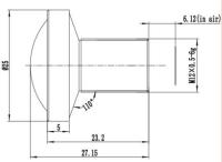 China 4.2mm m12 2MP lens F1.8 non image distortion s mount cctv board lens for 1/1.8″ sensor for sale