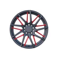 China Magnesium Alloy 16x7 Black Rims PCD 100mm Forged Car Wheels for sale