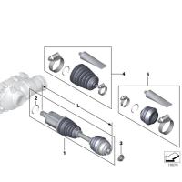 China Auto Front Right CV Axle Shaft Assembly 31608657292 For BMW 740i for sale