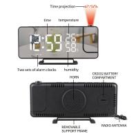 China Smart LED Laser Ceiling Room Thermometer Digital Projection Alarm With Radio And Weather Station for sale