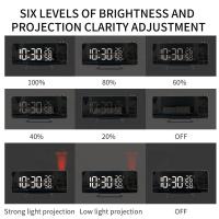 China Smart LED Laser Ceiling Room Thermometer Digital Projection Alarm With Radio And Weather Station for sale