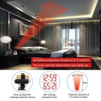 China Smart LED Laser Ceiling Room Thermometer Digital Projection Alarm With Radio And Weather Station for sale