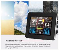 China Wireless  Sensor Indoor Outdoor Thermometer Hygrometer With Alarm Clock And Barometer for sale
